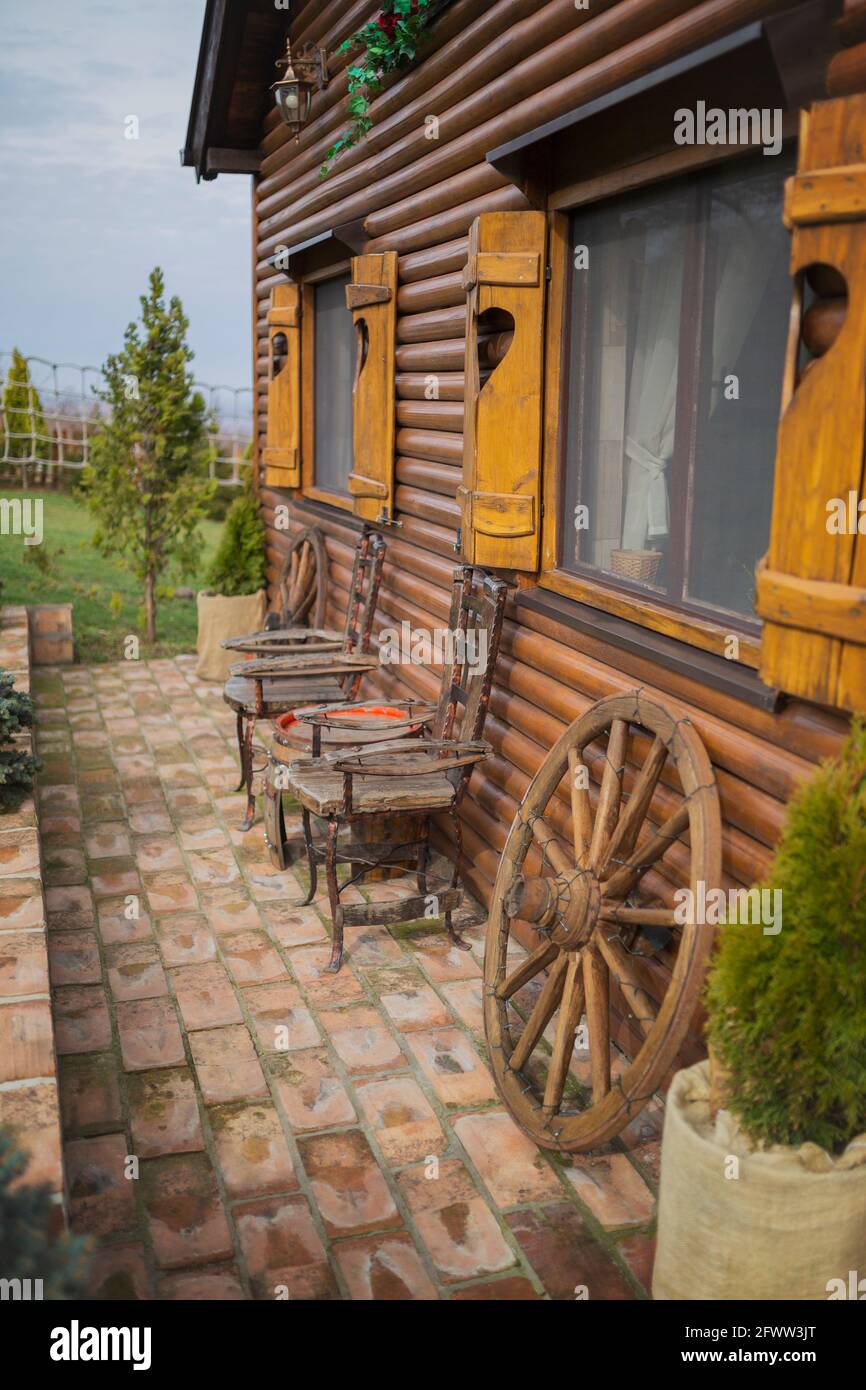 Rustic House on the side Stock Photo - Alamy