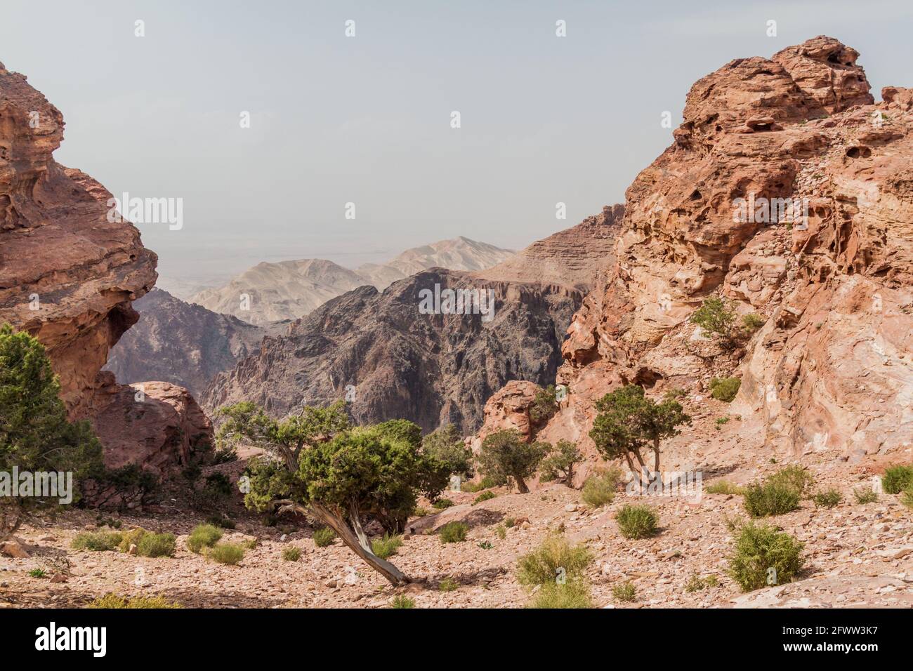 Landscape around the ancient city Petra, Jordan Stock Photo - Alamy