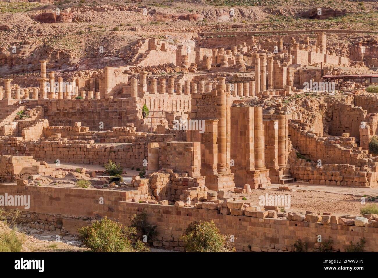 Roman ruins in the ancient city Petra, Jordan Stock Photo - Alamy