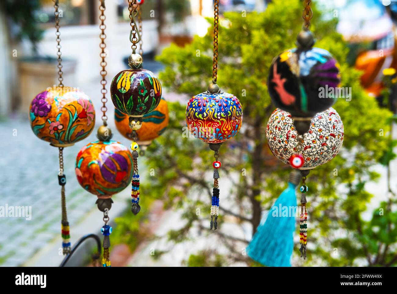 National Turkish lanterns on the street of Istanbul Stock Photo - Alamy