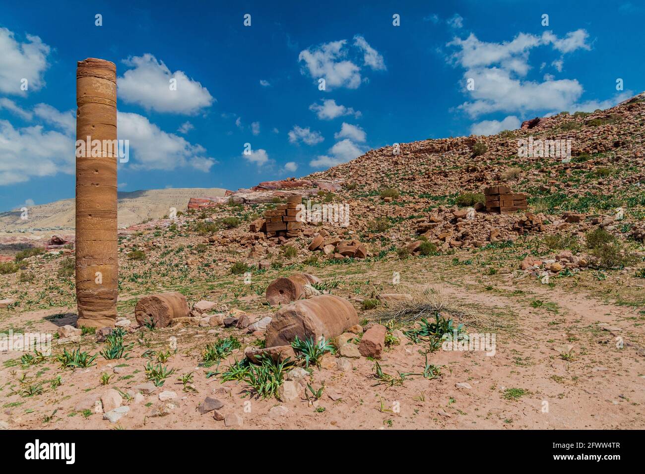Ruins of the ancient city Petra, Jordan Stock Photo - Alamy