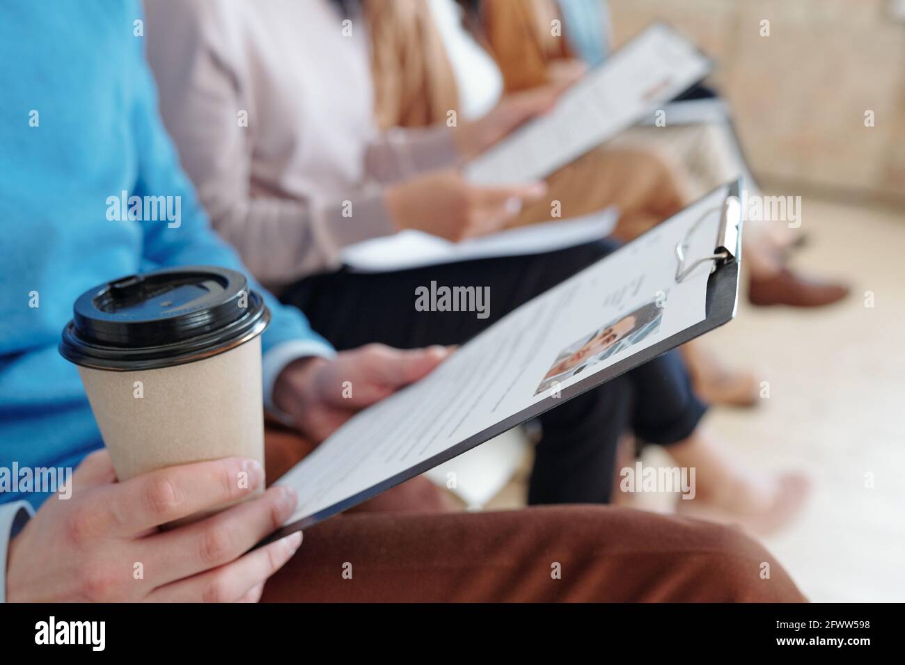 Interview with cup coffee hi-res stock photography and images - Alamy