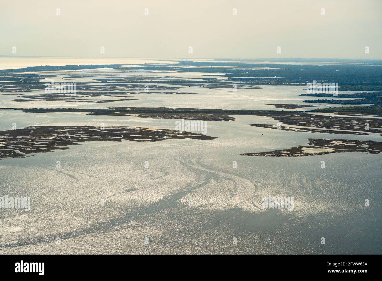Aerial view over Nassau County on Long Island NY Stock Photo - Alamy