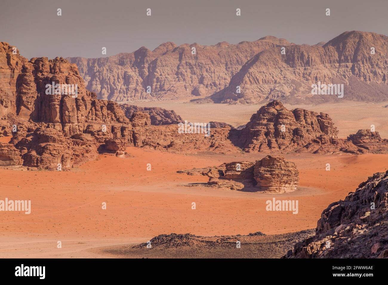 Wild landscape of Wadi Rum desert, Jordan Stock Photo - Alamy