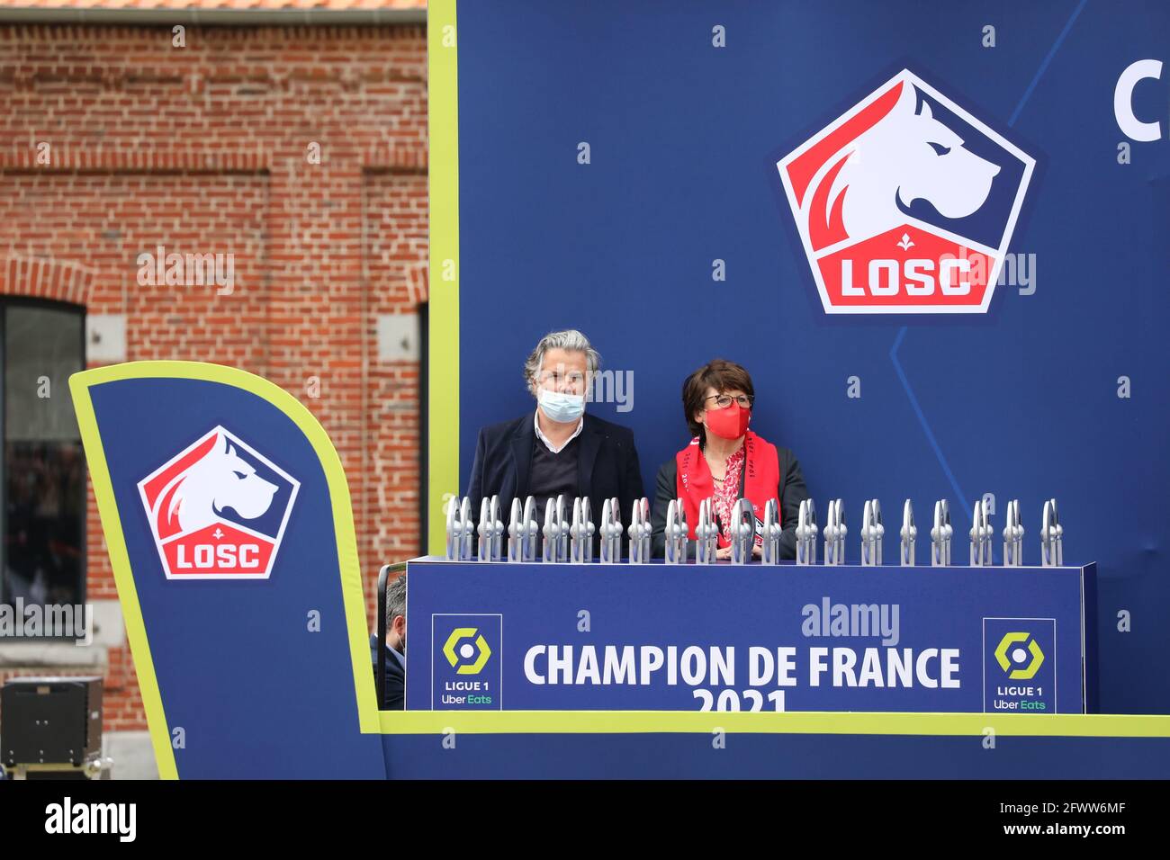 Celebration LOSC Lille the 2021 French Championship title on May 24 ...