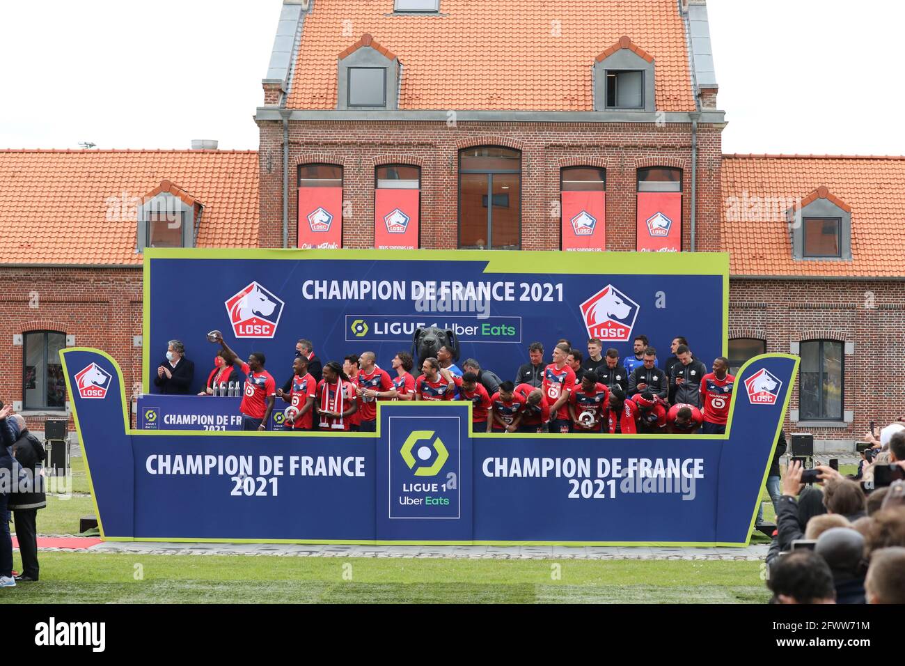 Celebration LOSC Lille the 2021 French Championship title on May 24 ...