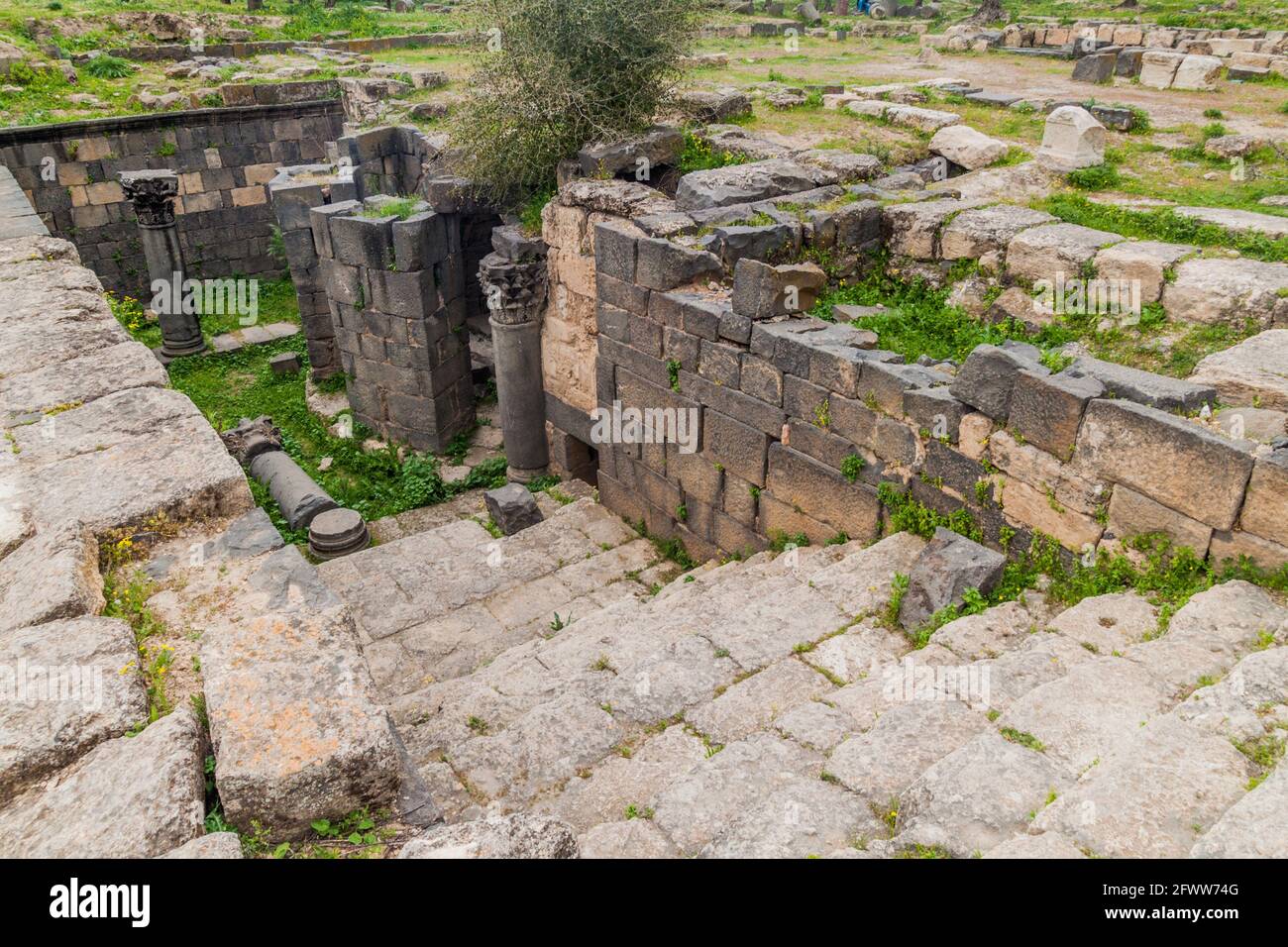 Ancient ruins of Umm Qais, Jordan Stock Photo - Alamy