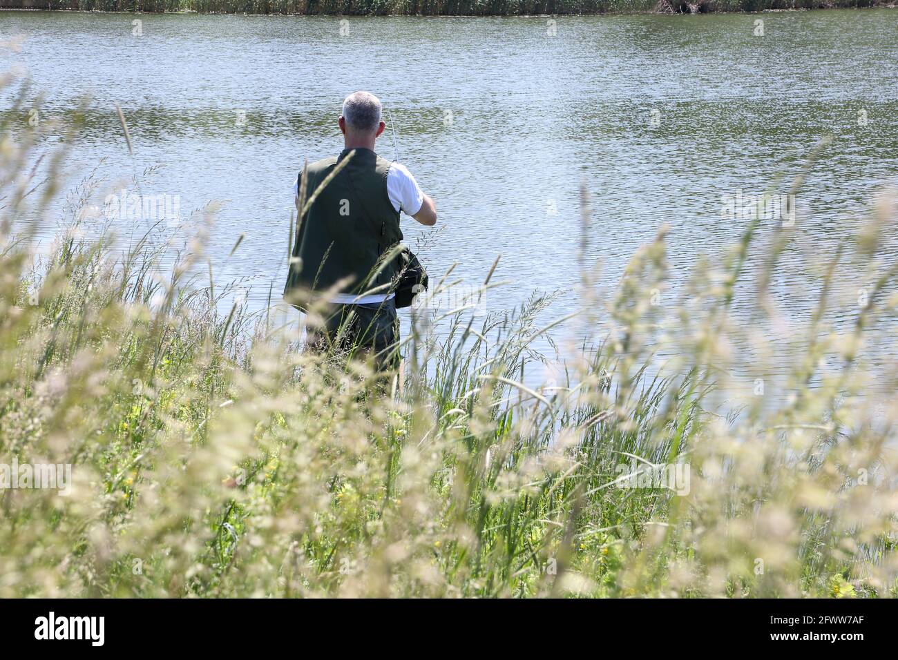 Person holding fish water fishing hi-res stock photography and images ...