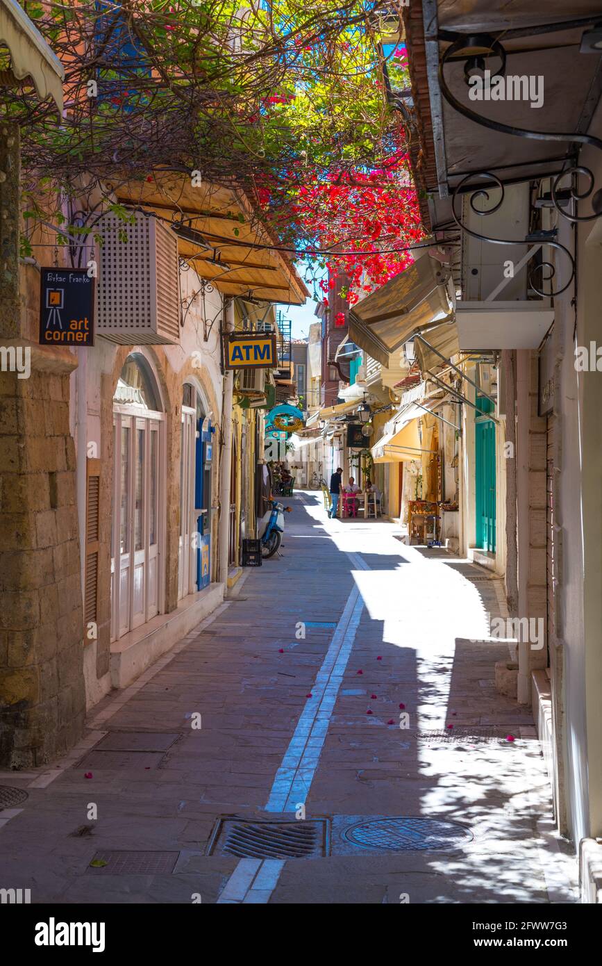 Rethymno city at Crete island in Greece Stock Photo - Alamy