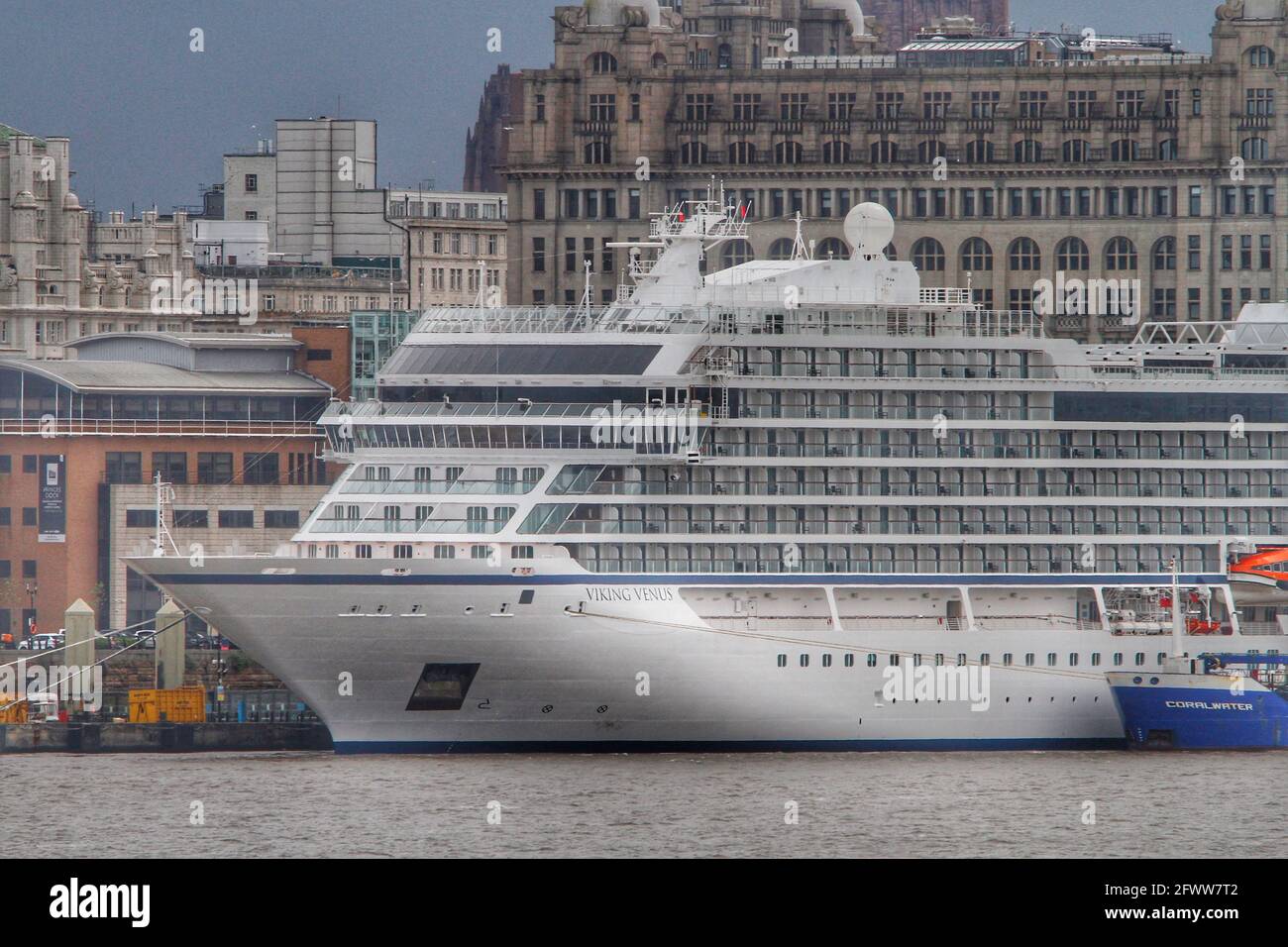 Viking Venus inaugural visit to liverpool Stock Photo - Alamy