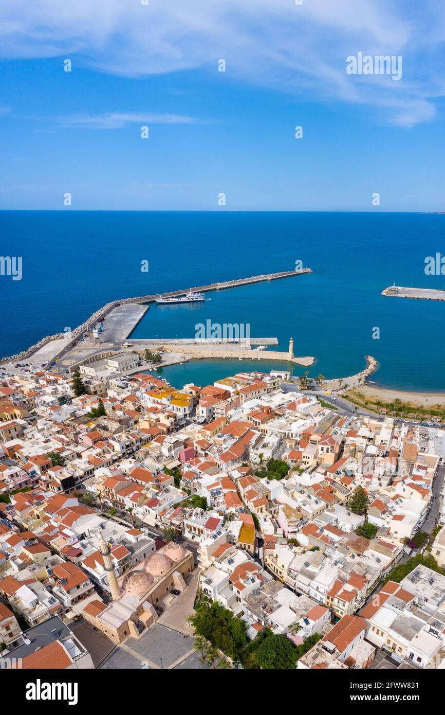Rethymno city at Crete island in Greece Stock Photo - Alamy