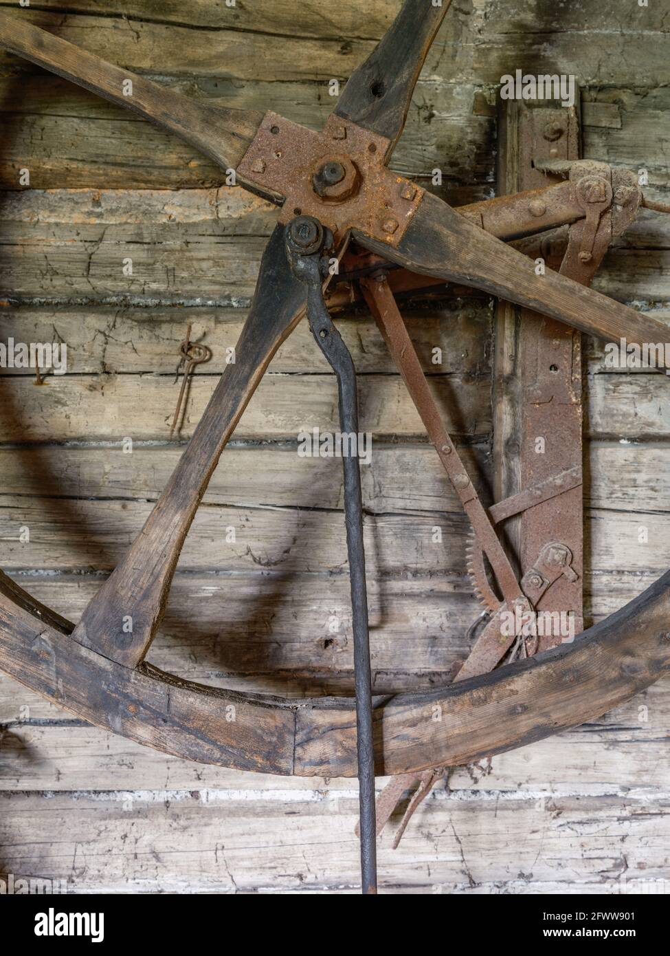 old workshop smith details with rusty tools and stone walls covered in ...