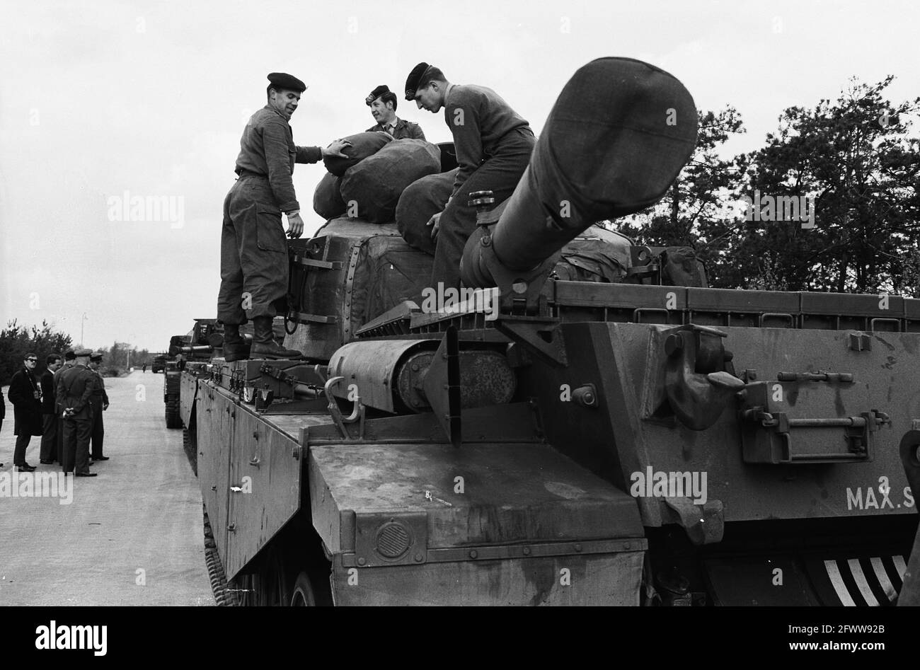 Trial Mobilization Cavalry (Tank Squadron). Packing into tanks of ...