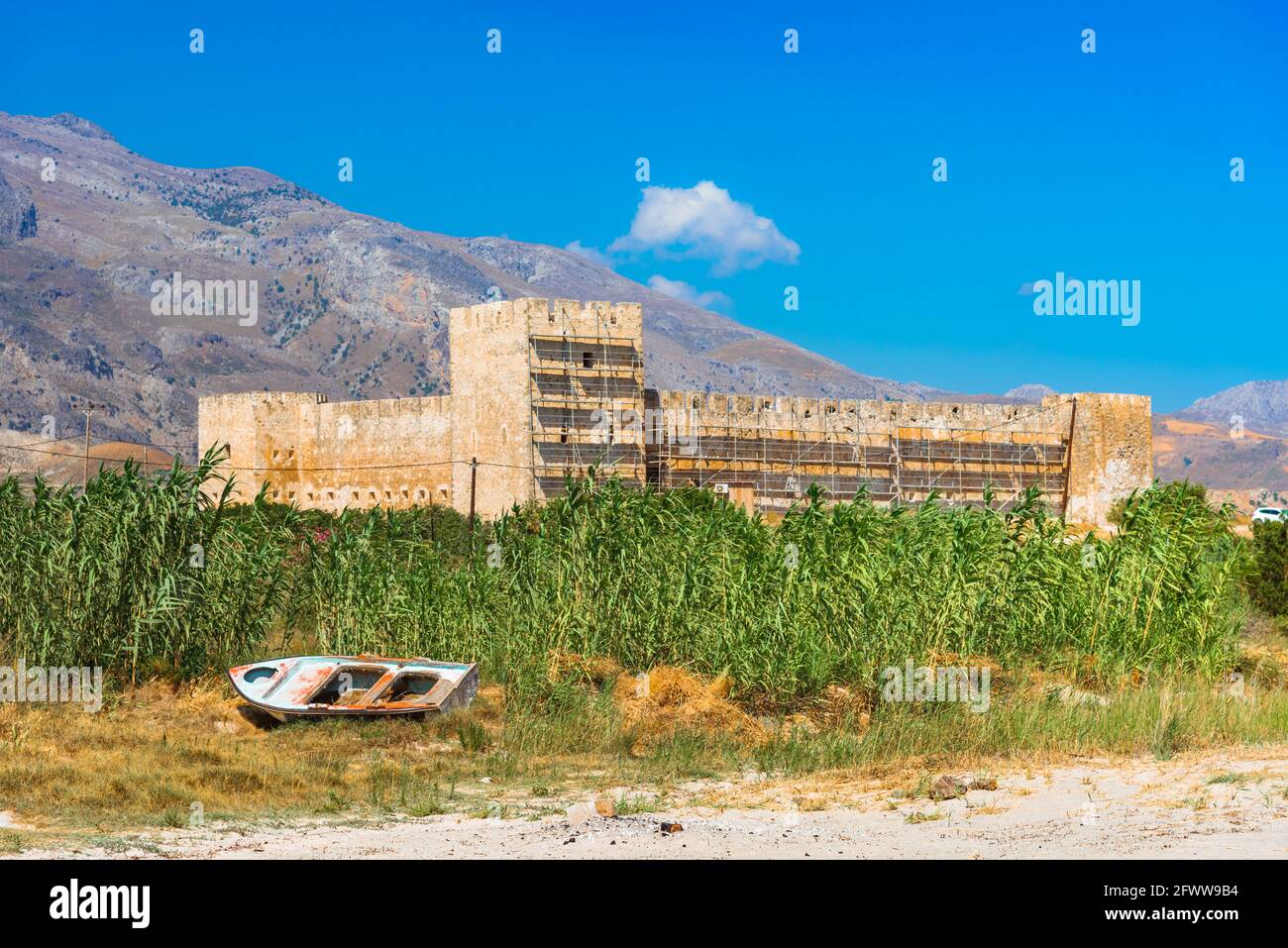 Castle at Frangokastello beach, Crete, Greece Stock Photo - Alamy