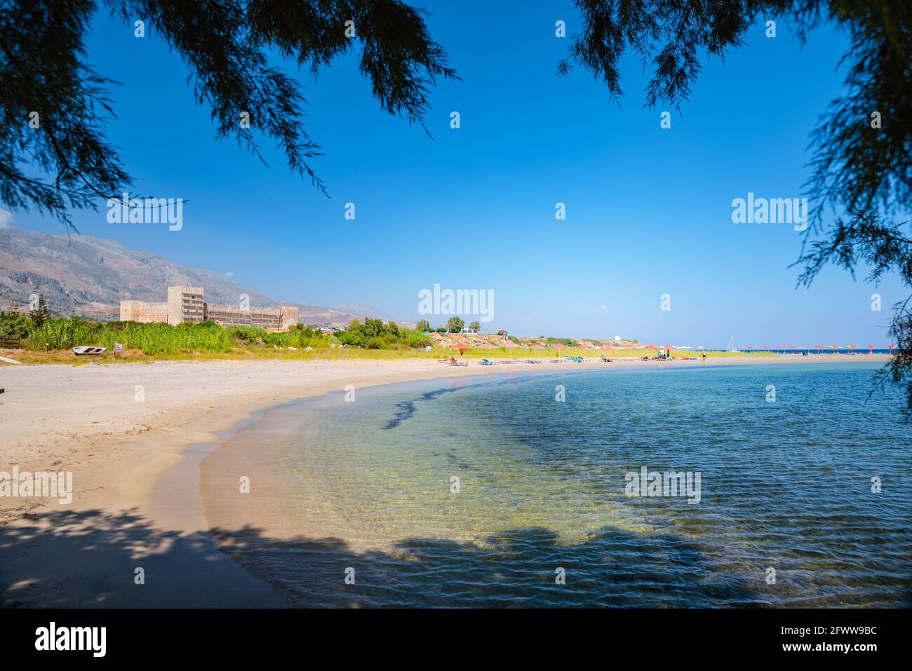 Historic frangokastello fort crete greek island hi-res stock ...