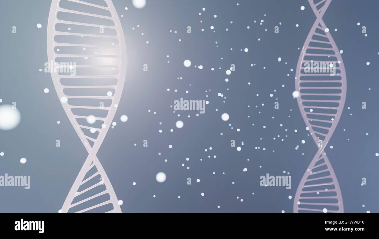 Digital illustration DNA structure in colour background. 3d render Stock Photo - Alamy