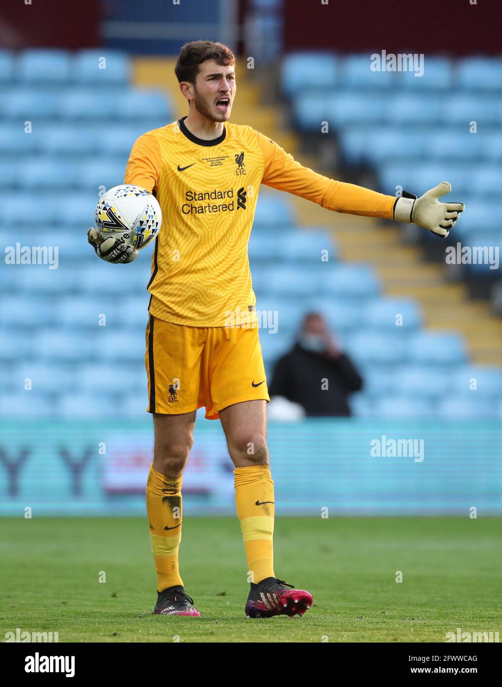 Liverpool's goalkeeper Harvey Davies during the FA Youth Cup Final at ...