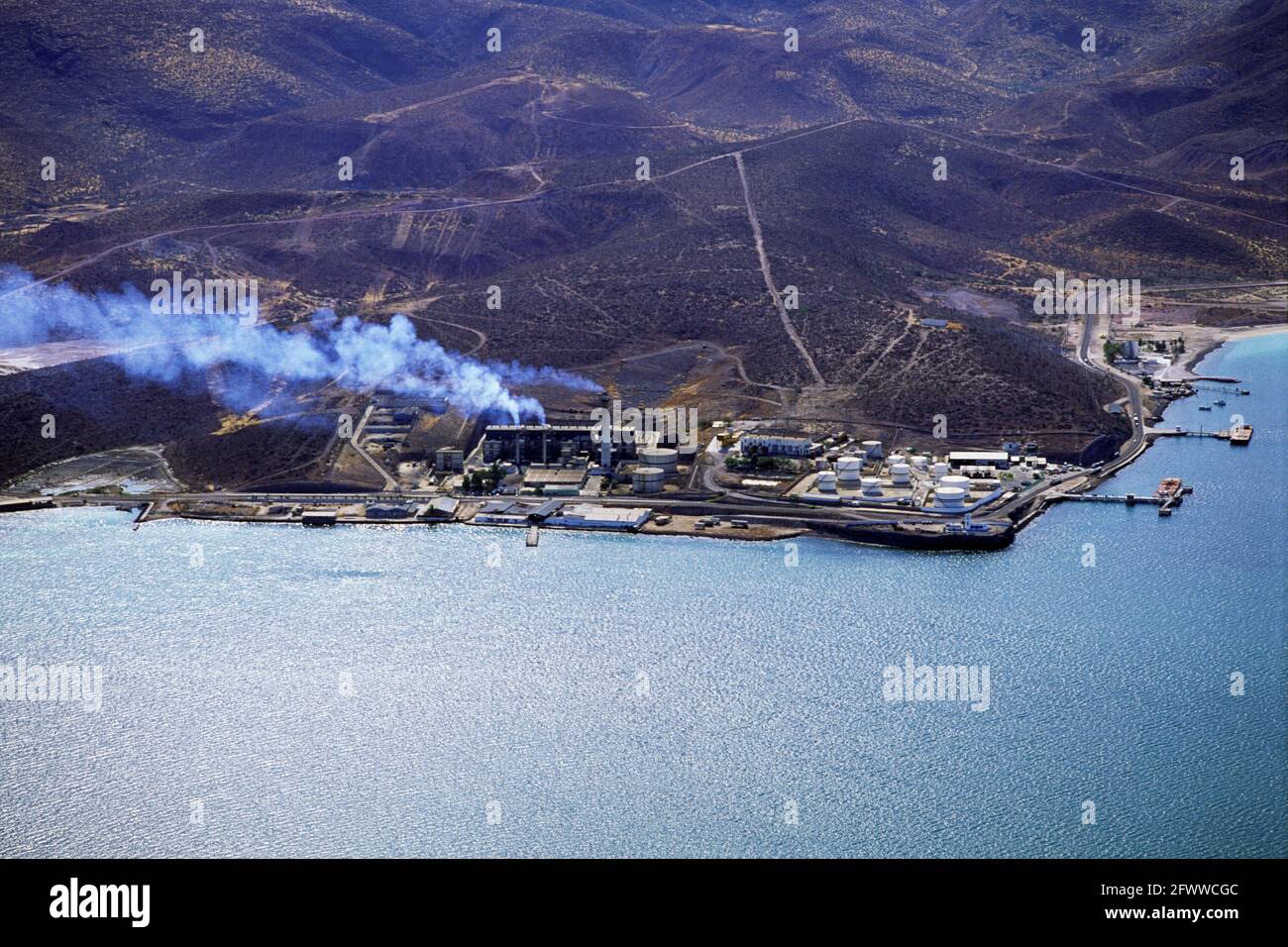 An oil fired thermal-electric power plant in Punta Prieta; Baja ...
