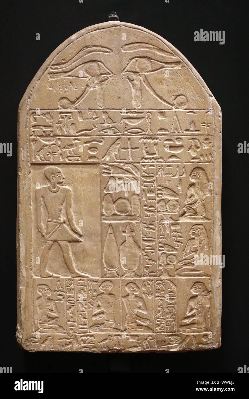 Ancient Egyptian funerary table in Vatican museums Stock Photo - Alamy