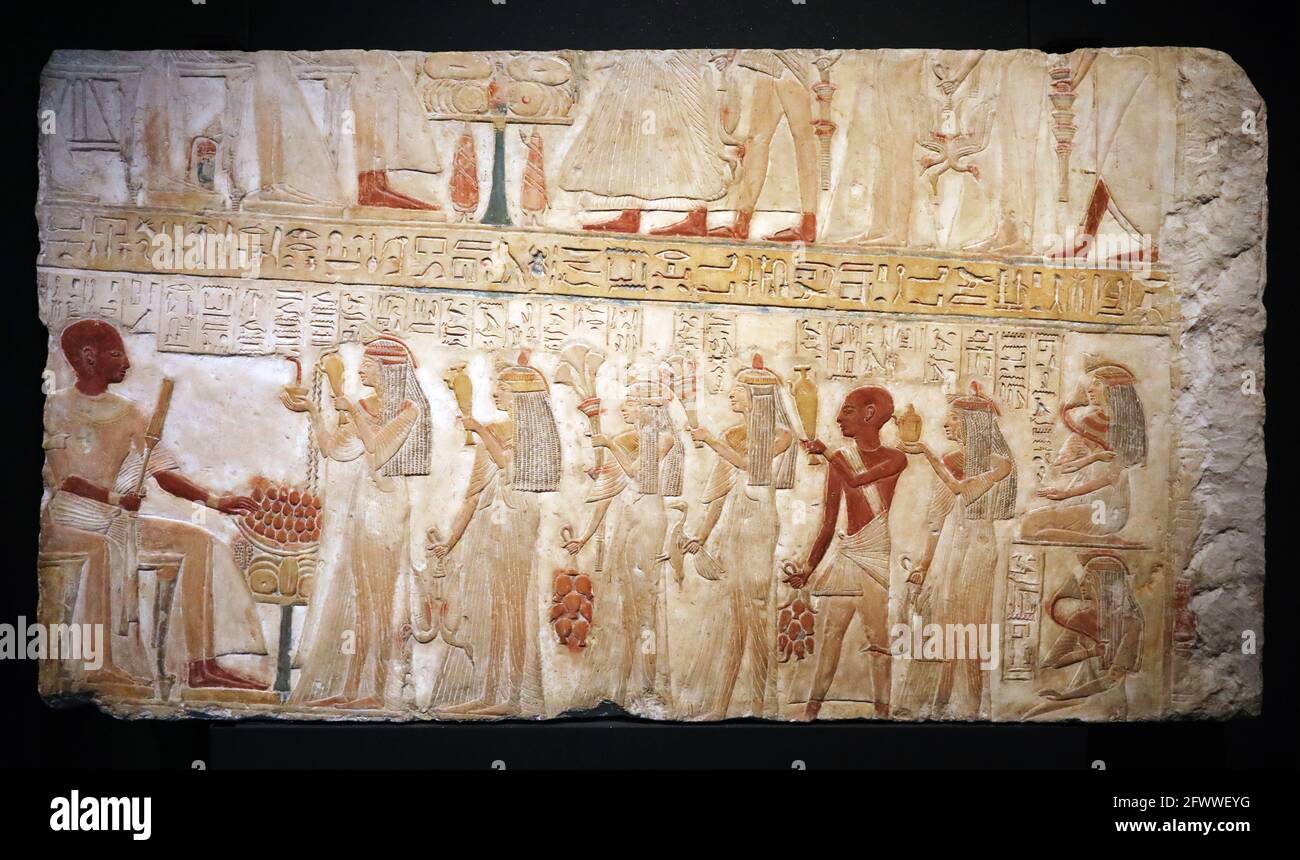 Ancient Egyptian table with human figures in Vatican Museums Stock ...