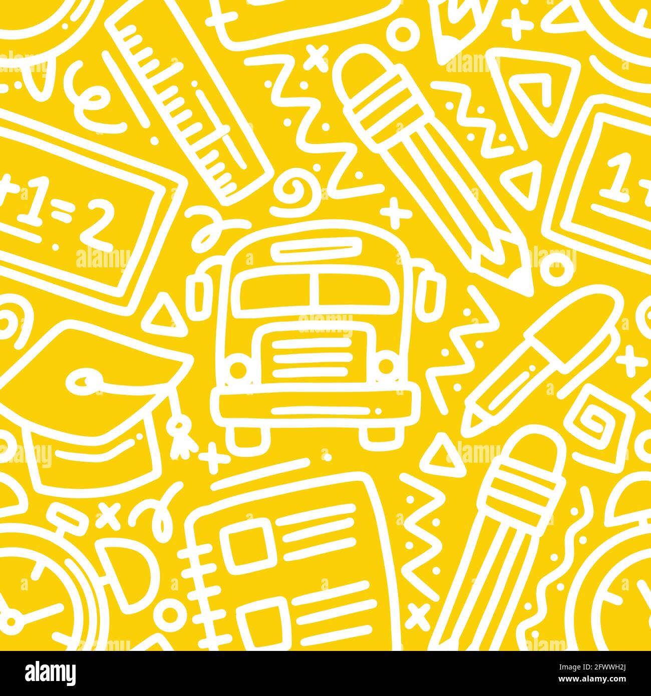 art decoration of school time hand drawing Stock Vector Image & Art - Alamy