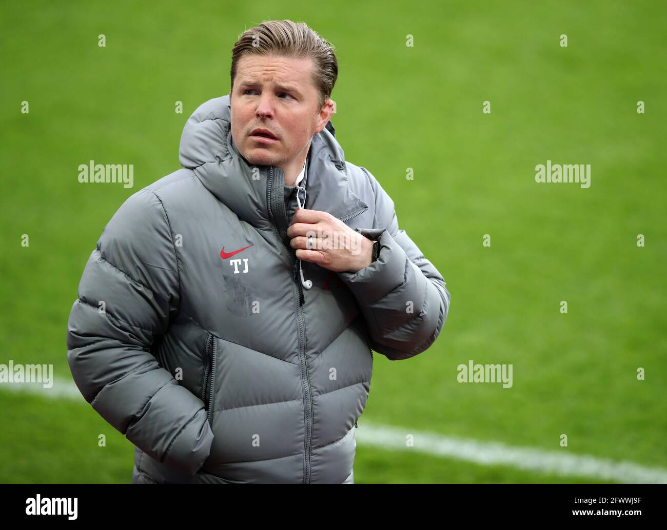Liverpool's U18 individual coach/head of analysis Tim Jenkins during ...