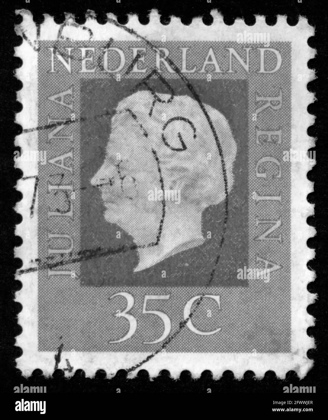 Netherlands postage stamp Black and White Stock Photos & Images - Alamy