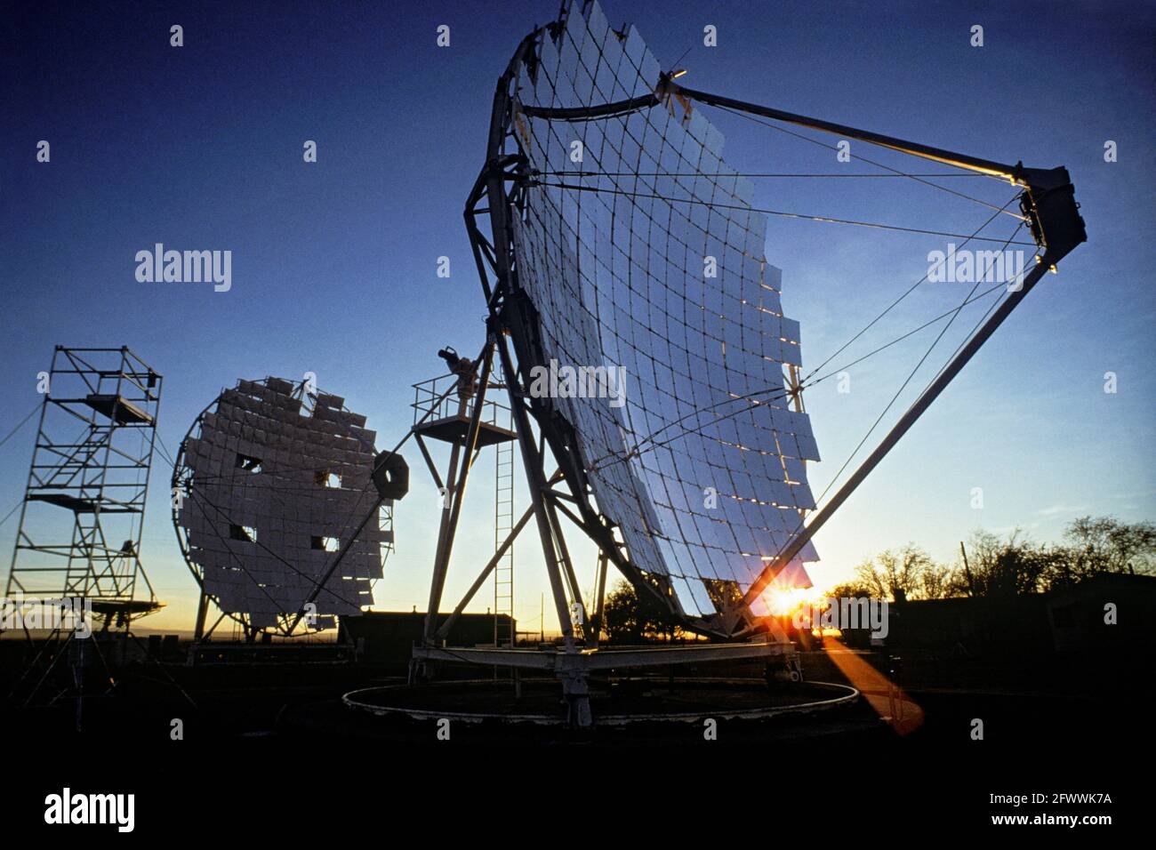 Solar Concentrators at Dawn Stock Photo - Alamy