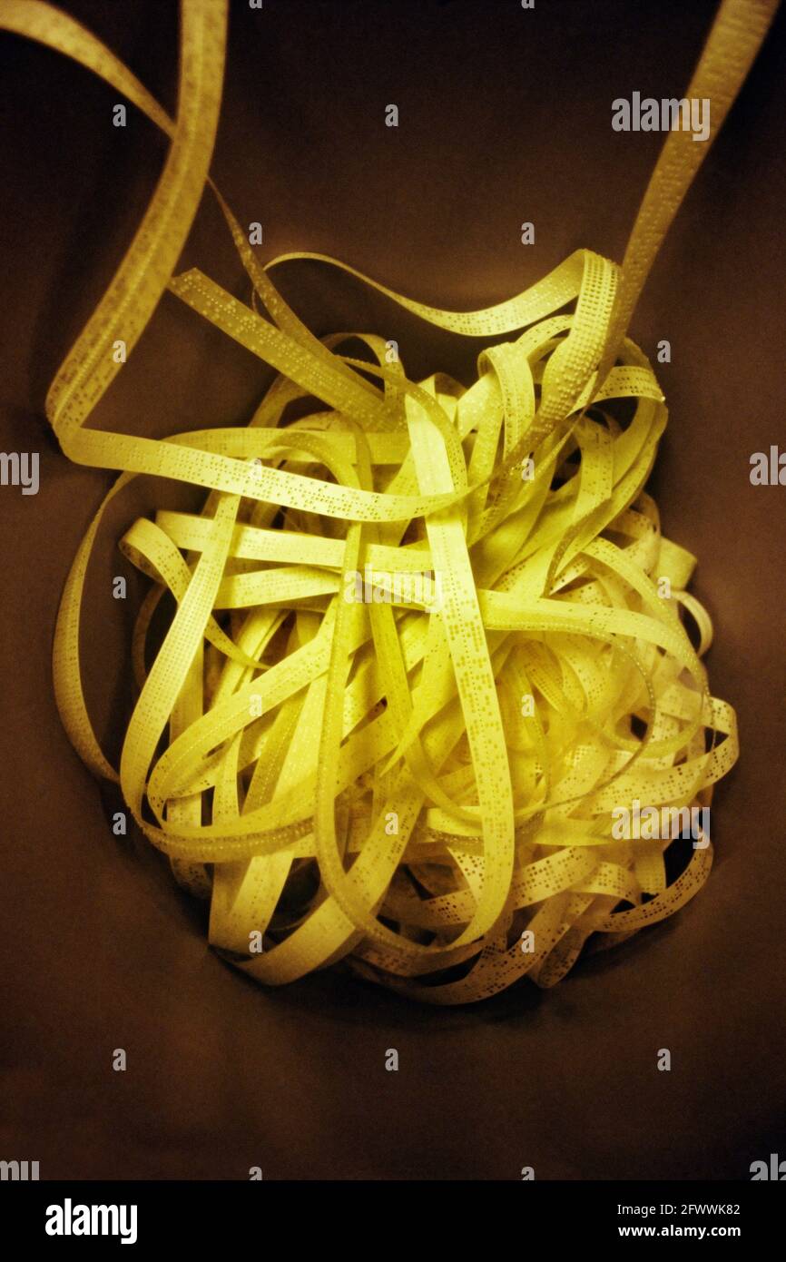 Computer Punch Tape Stock Photo - Alamy