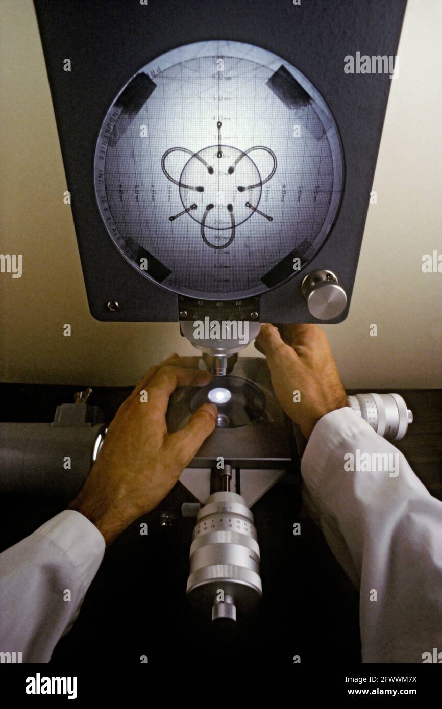 Optical Comparator with Intraocular Lens Stock Photo - Alamy