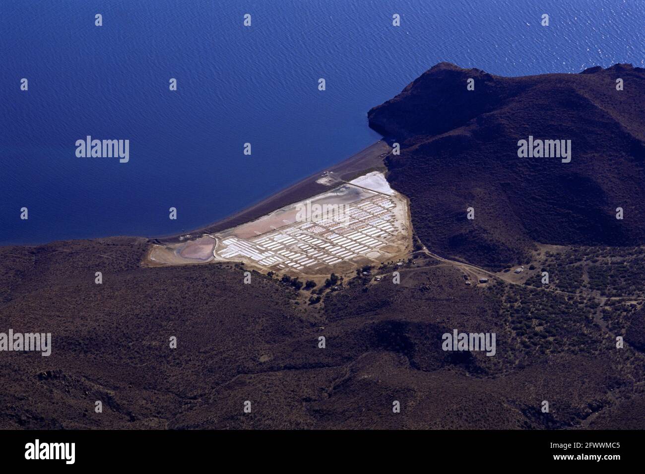 Salt Ponds; Punta San Evaristo; Mexico Stock Photo - Alamy