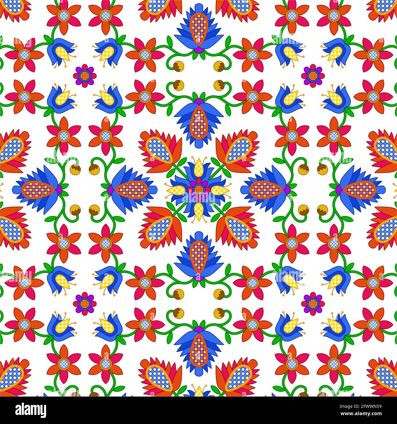 Stylized flower patterns hi-res stock photography and images - Alamy