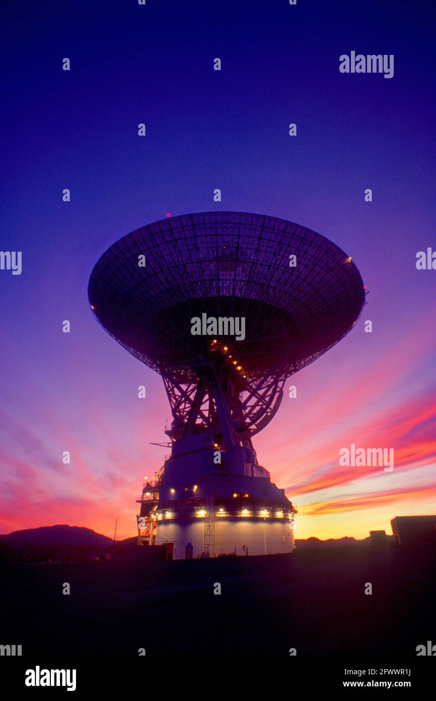 Goldstone 64 Meter Radio Telescope at Sunset Stock Photo - Alamy