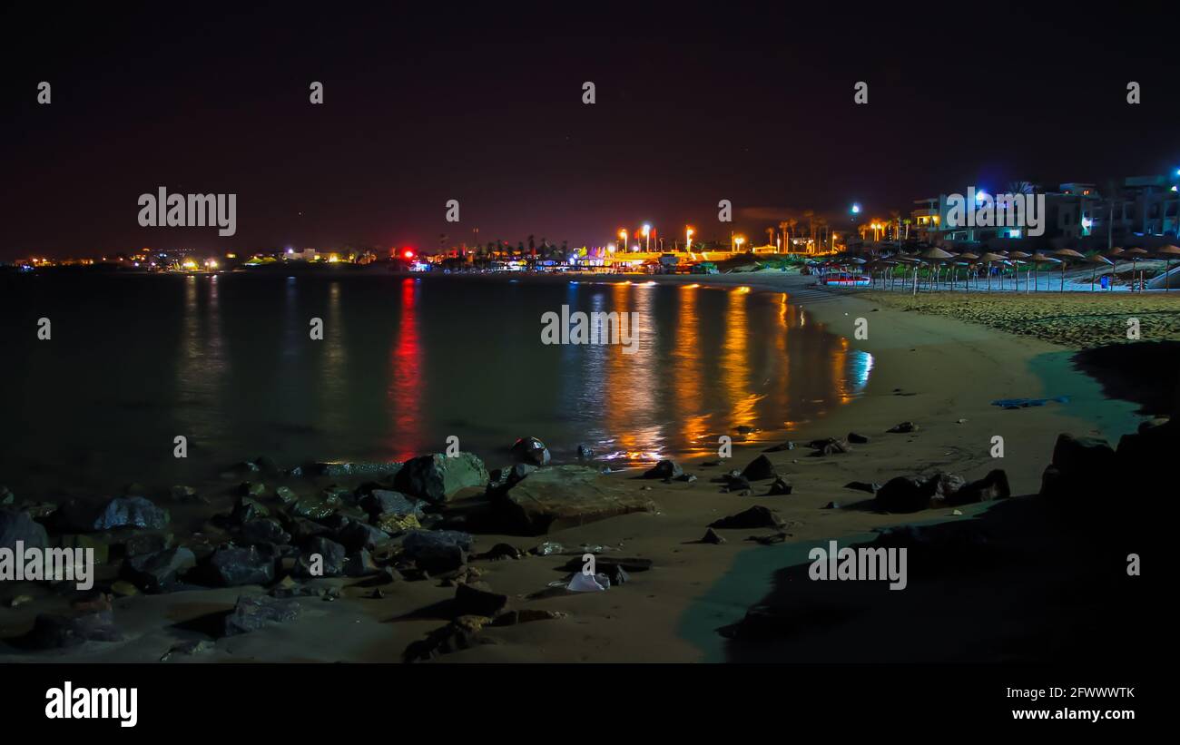 Beach's night scape in Cabo Negro Stock Photo - Alamy