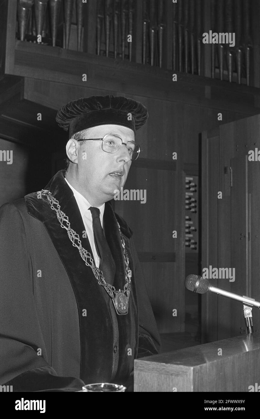 Prof. Dr. H. Verheul (Rector Magnificus) during his opening speech at ...