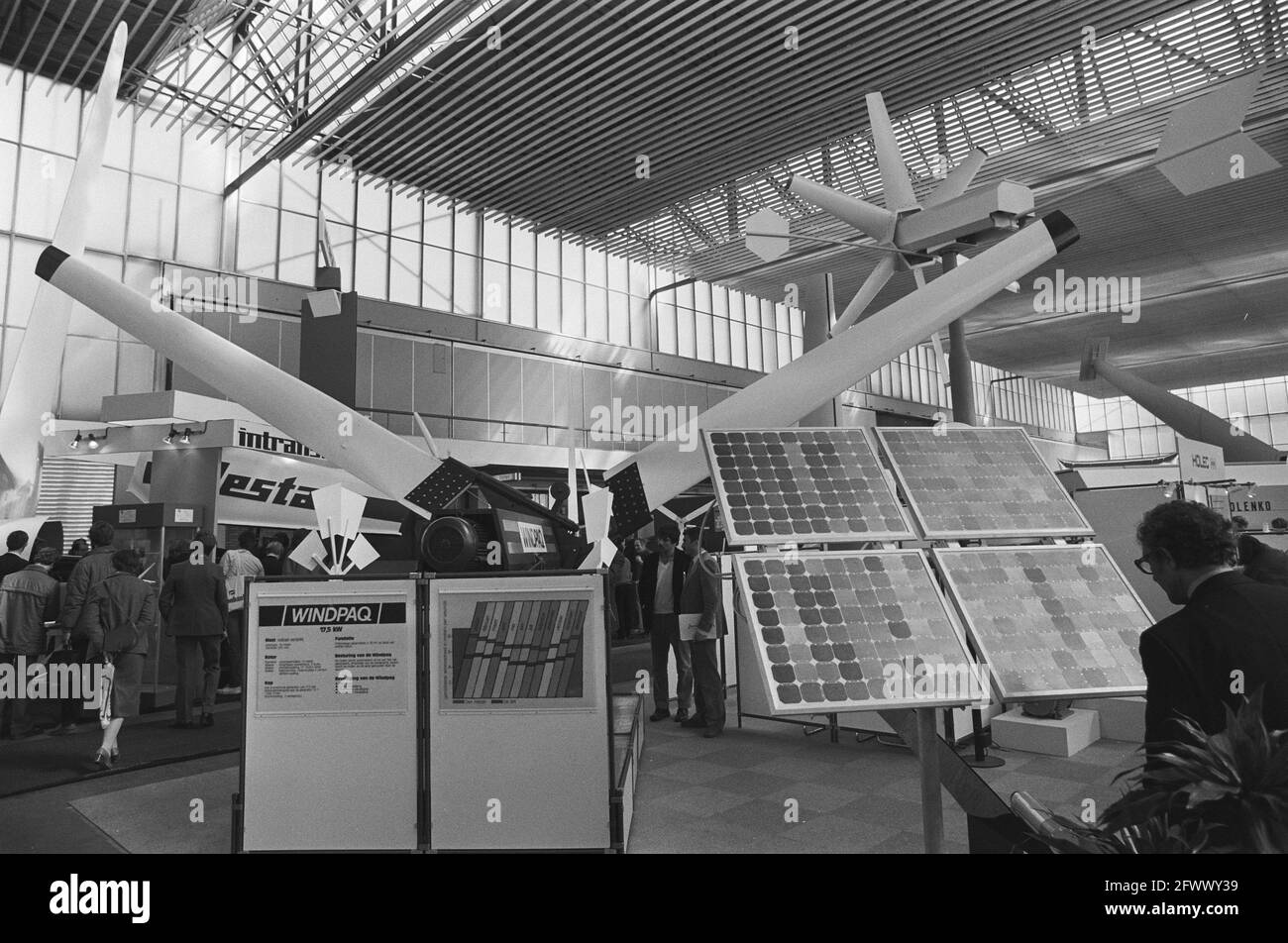 Solar panels and wind turbines Black and White Stock Photos & Images ...