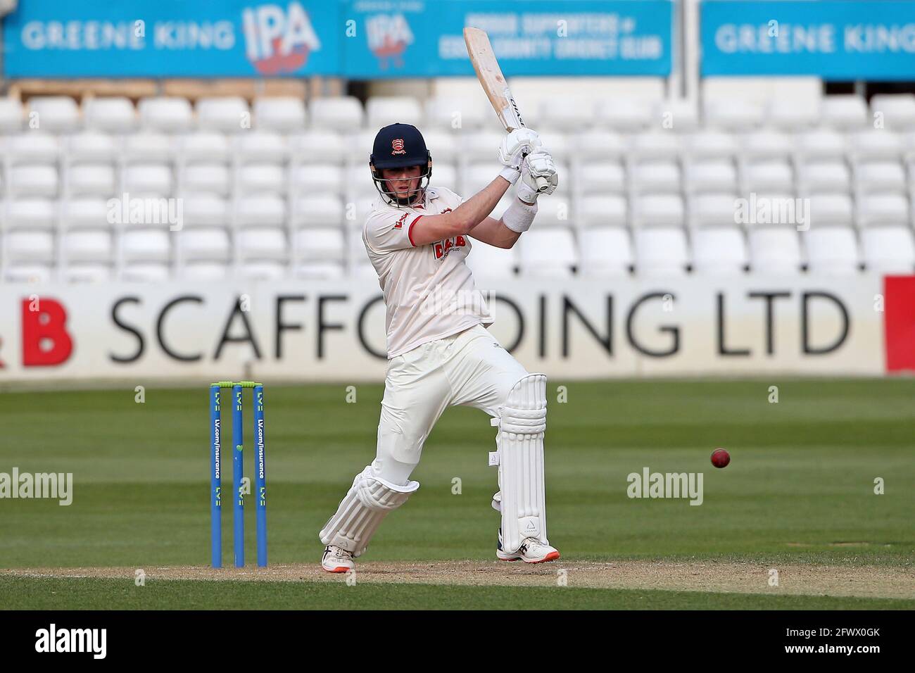 Ben Allison in batting action for Essex during Essex CCC vs ...