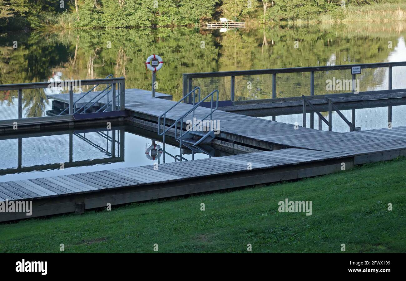 Badesteg . Swimming pier Stock Photo - Alamy