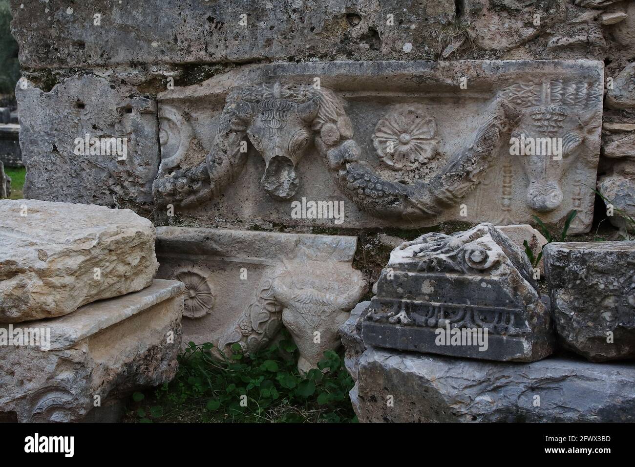 Ruins of ancient Nysa on the Maeander, Aydin Province, Turke Stock ...