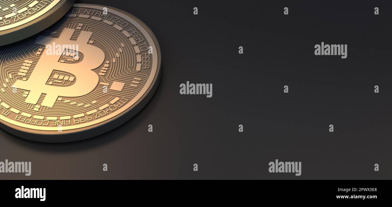 cryptocurrency with dark background. crypto coin stacked in 3d ...