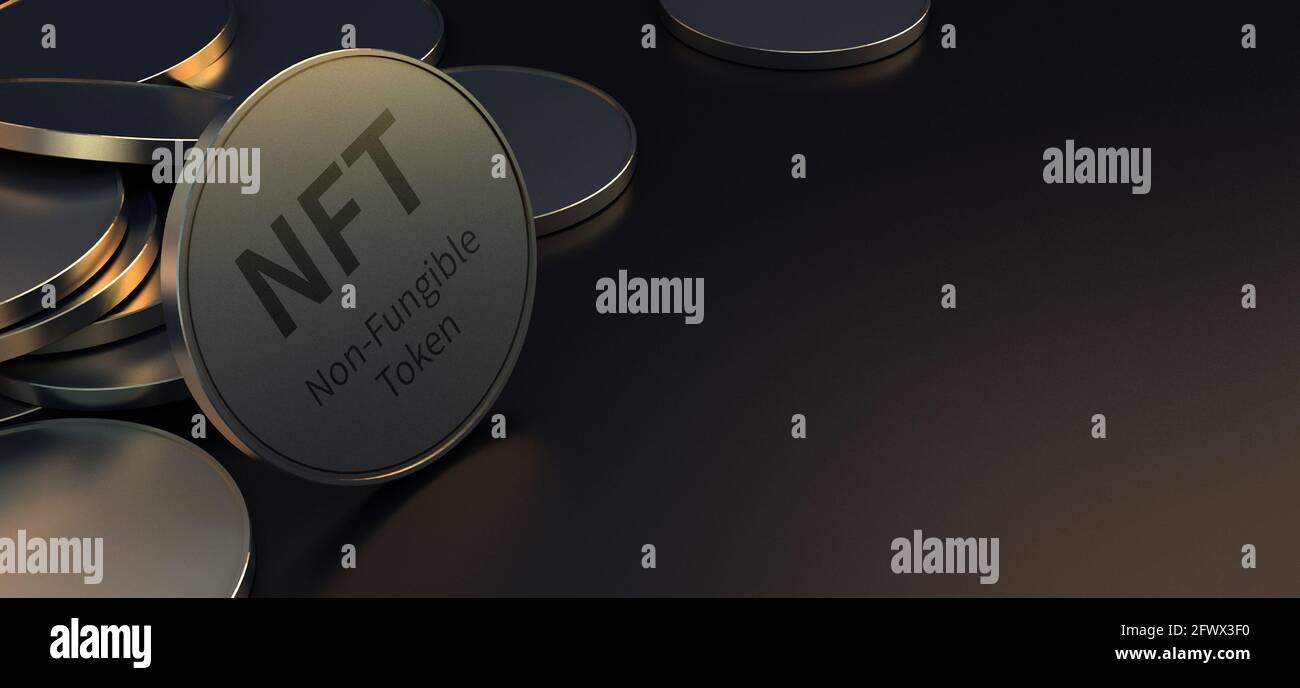 cryptocurrency with dark background. crypto coin stacked in 3d ...