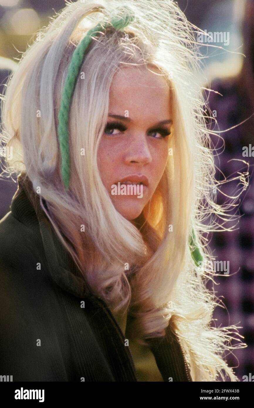 Girl with Caterpillar Eye Lashes Stock Photo - Alamy