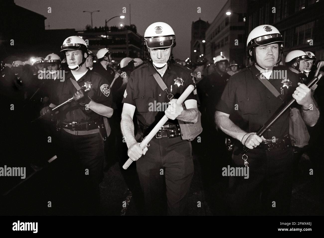 Police Wedge Formation During 'Stop the Draft' Week Stock Photo - Alamy
