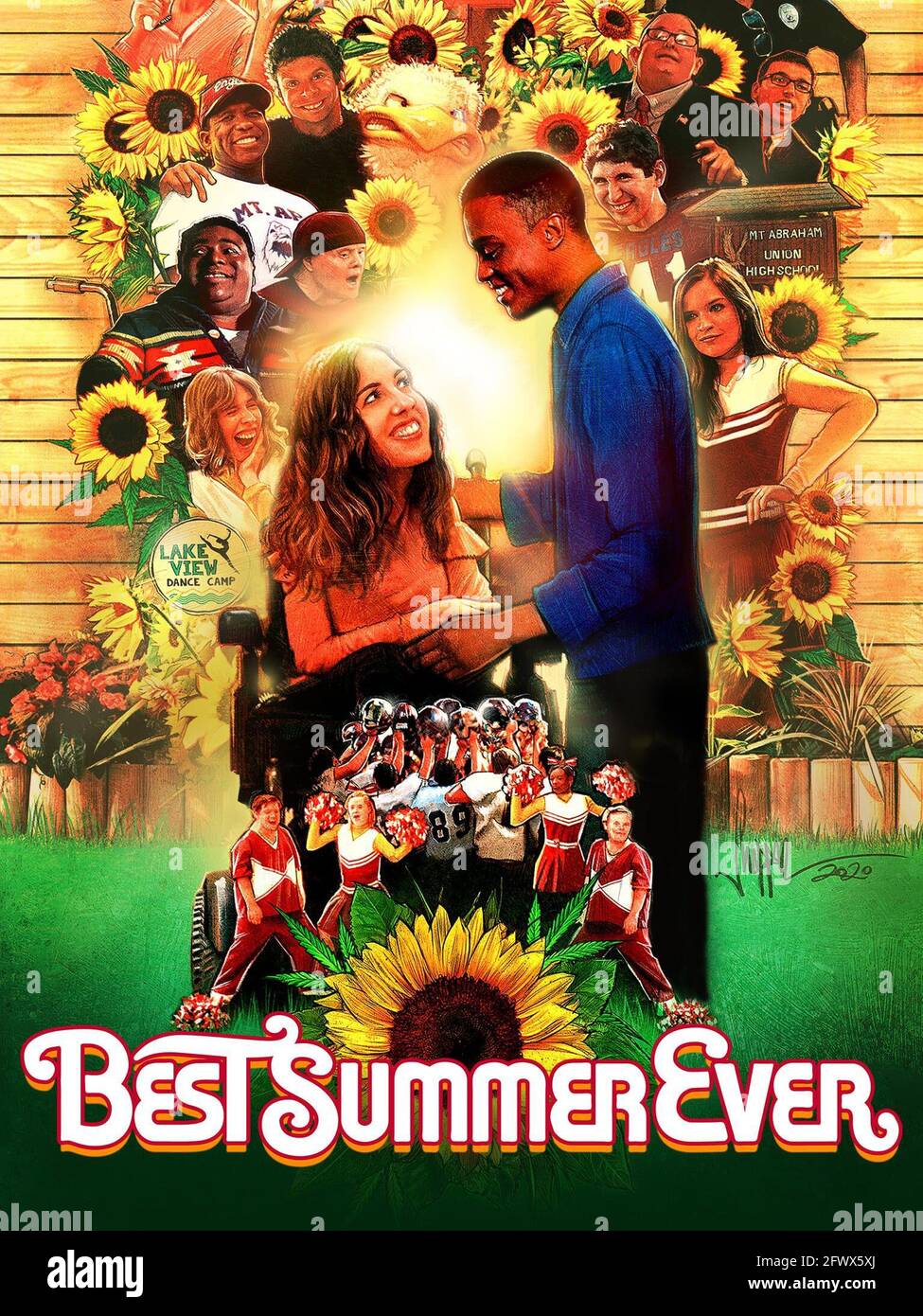 BEST SUMMER EVER, poster, center two from left: Shannon DeVido, Rickey ...