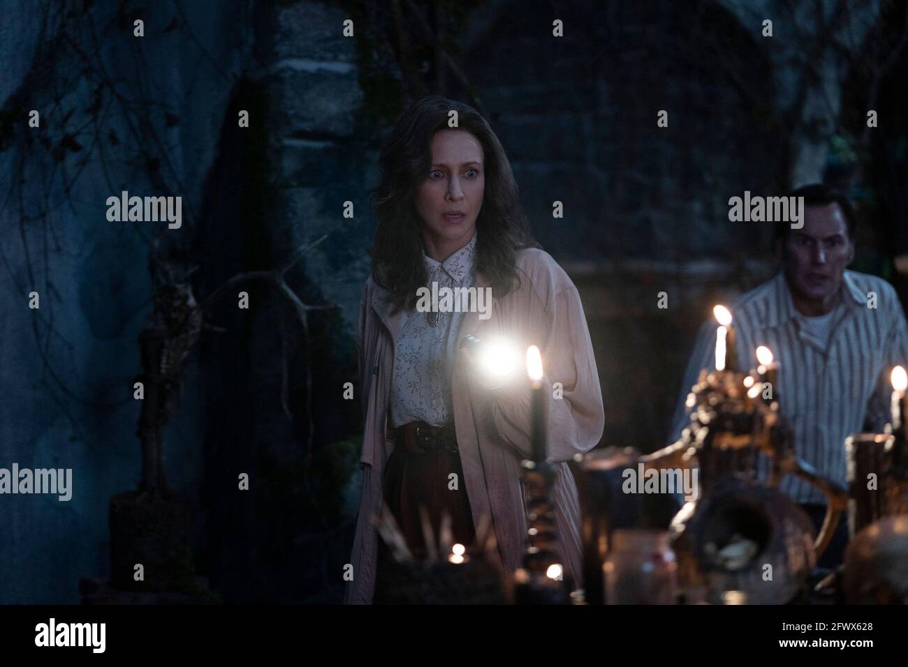 THE CONJURING: THE DEVIL MADE ME DO IT, from left: Vera Farmiga ...