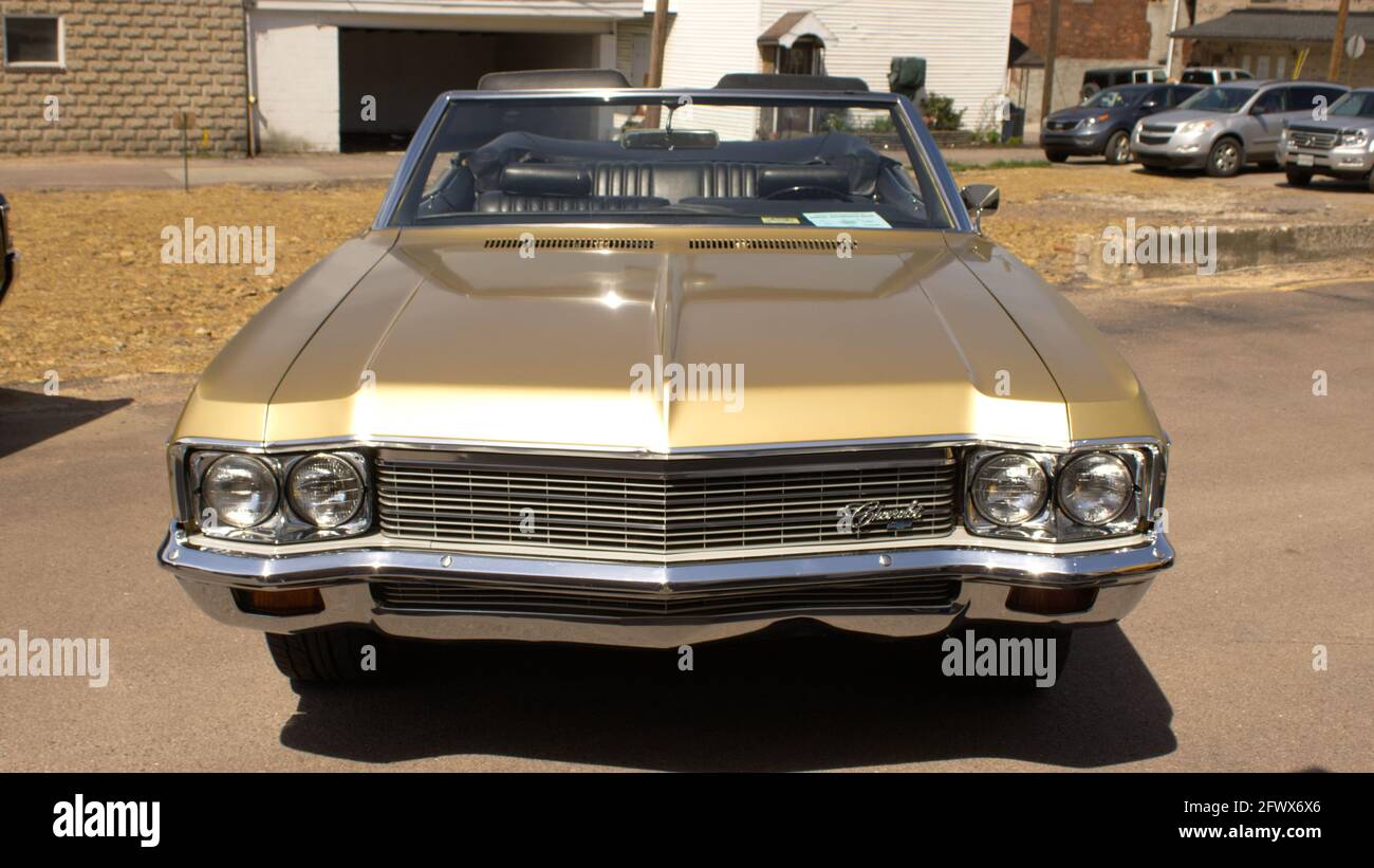 A 1970 Chevrolet Convertible with the Top Down Stock Photo - Alamy