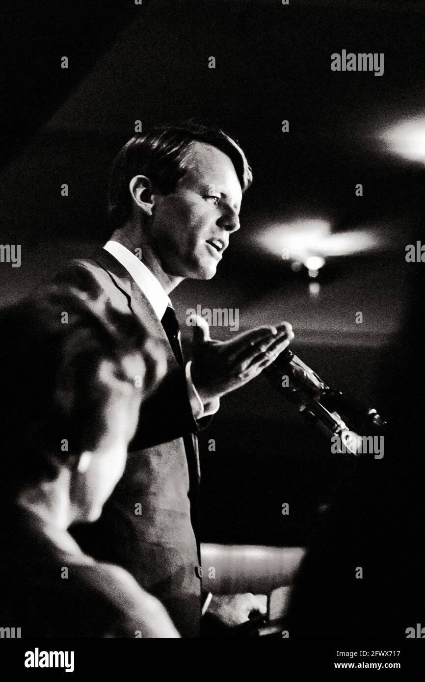 Robert F. Kennedy Speaking in Los Angeles; 1968 Stock Photo - Alamy