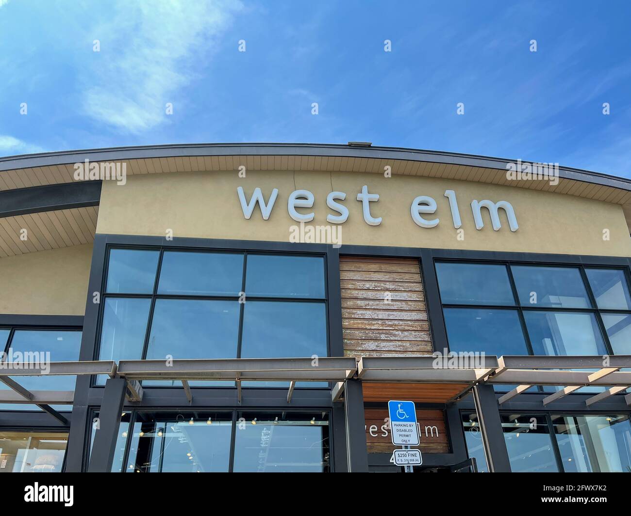 Orlando, FL USA- May 1, 2021 : The exterior storefront of a West Elm ...