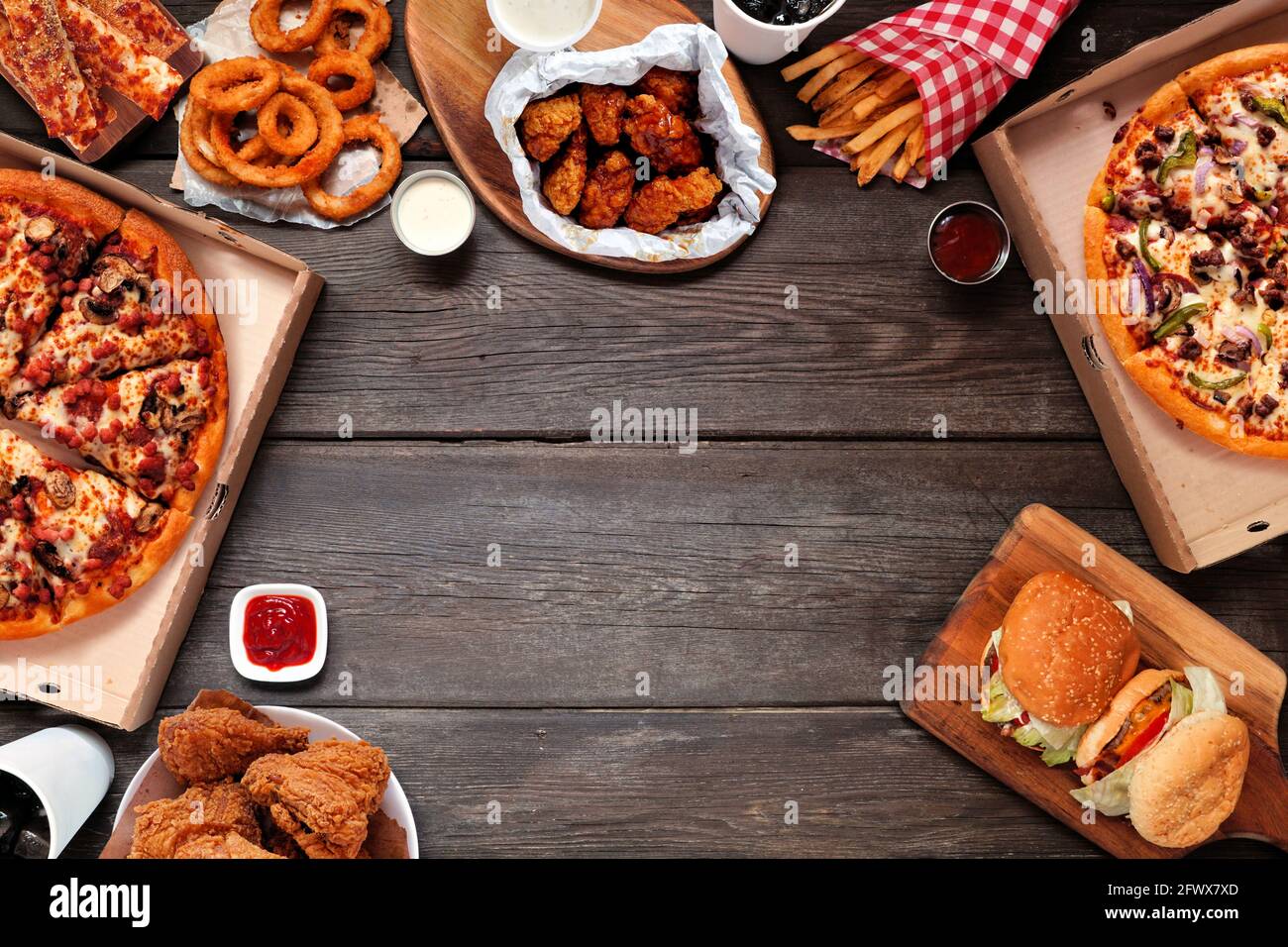 Food takeout border hi-res stock photography and images - Alamy