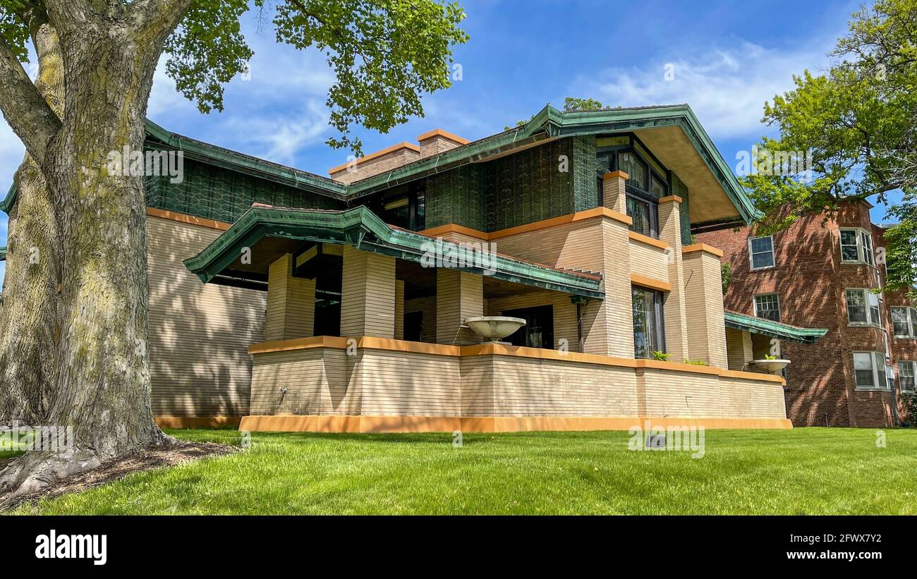 Springfield, IL USA - May 14, 2021: Dana Thomas House a Frank Lloyd ...